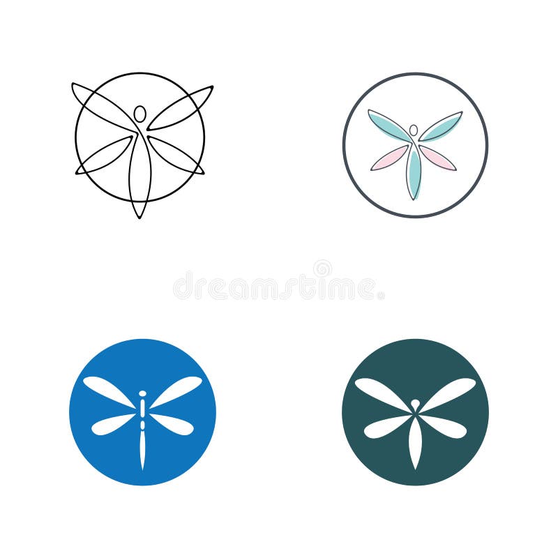 Dragonfly Illustration Icon Stock Vector - Illustration of beauty ...