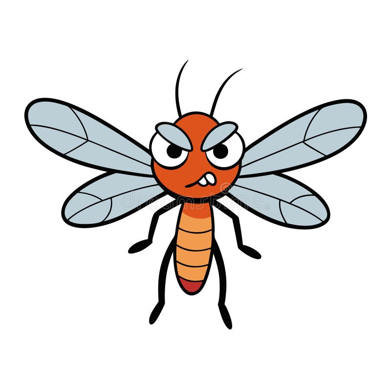 Dragonfly Insect Angry Icon Vector Stock Vector - Illustration of ...
