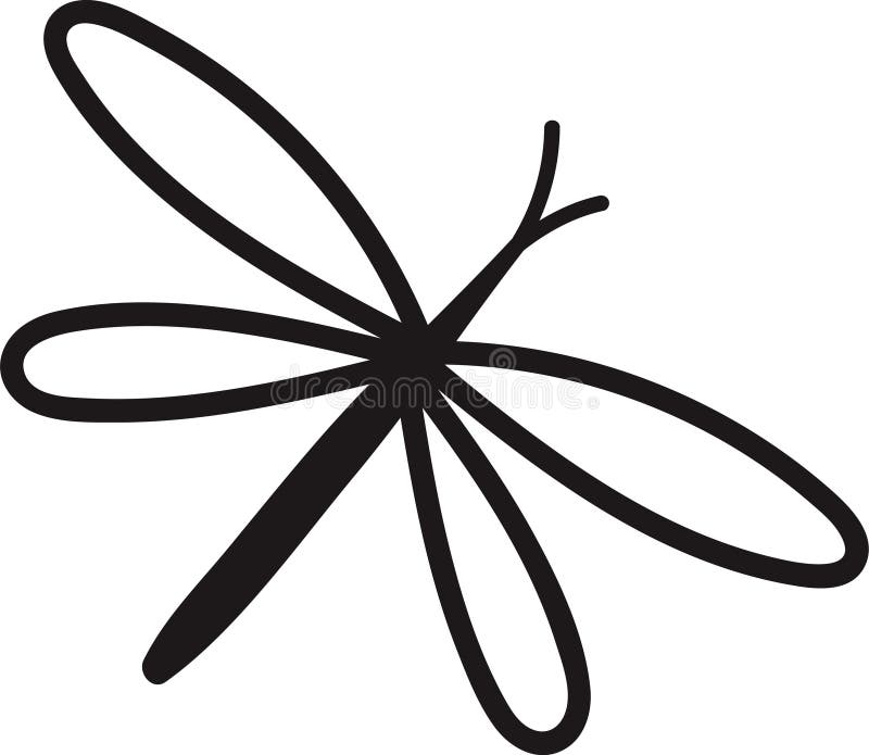 Dragonfly Insect Outline stock vector. Illustration of isolated - 306522298