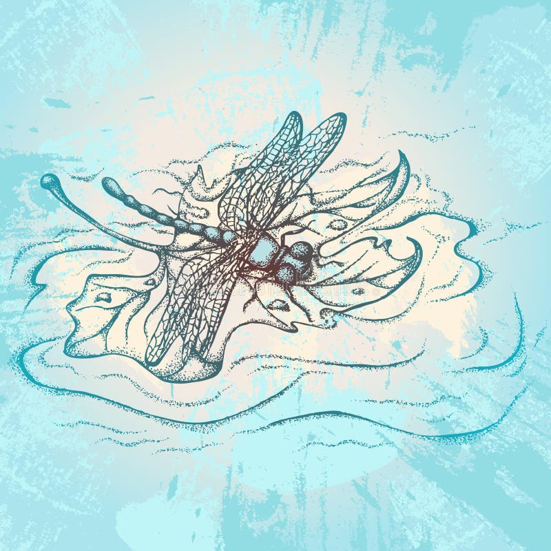 Dragonfly leaf difference stock illustration. Illustration of riddle ...
