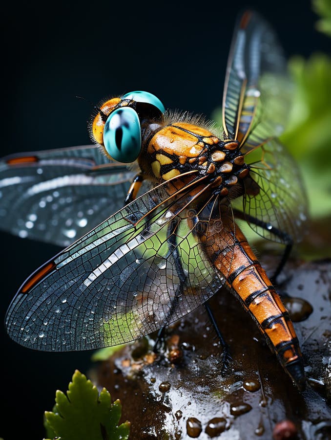 Dragonfly stock illustration. Illustration of flaveolum - 299138173