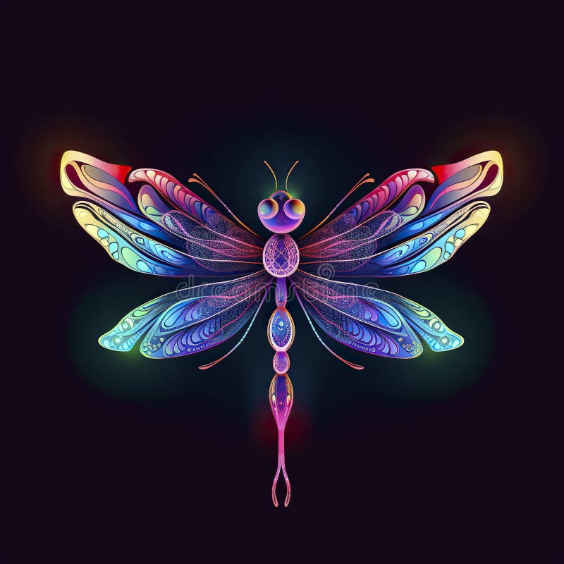 Dragonfly Neon Ai Stock Illustrations – 37 Dragonfly Neon Ai Stock ...