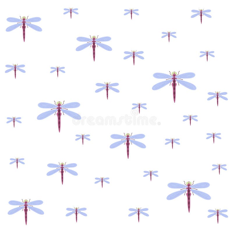 Dragonfly Pattern, Insect. Vector Illustration for Printing ...
