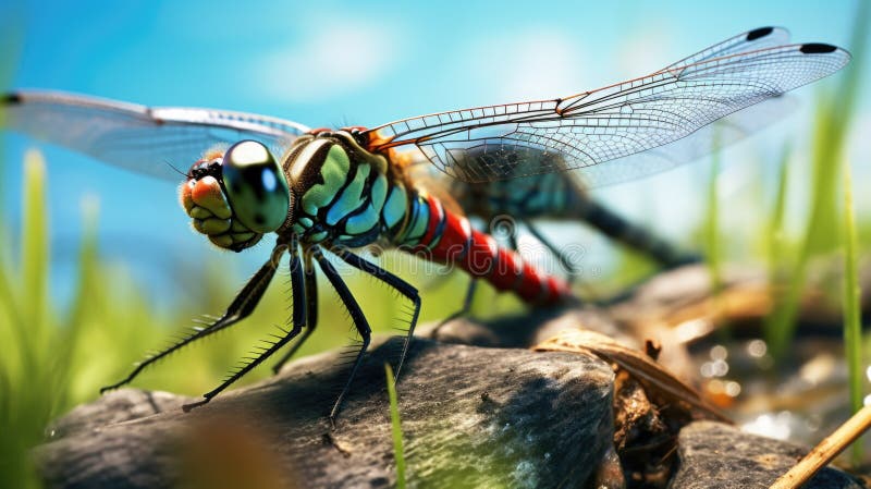 Dragonfly Perched on a Rock. Perfect for Nature and Wildlife ...