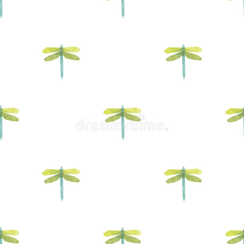 Dragonfly Triangle Shape Seamless Pattern Backgrounds. Wrapping Paper ...