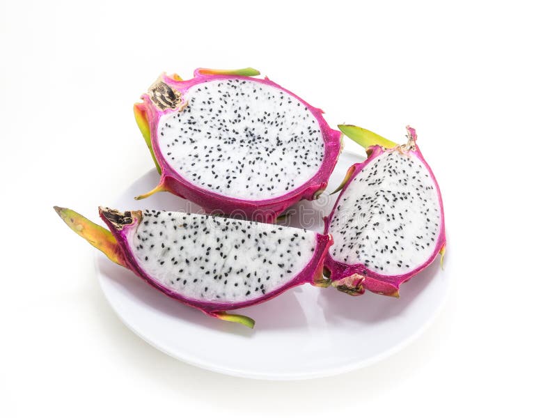 Dragonfruit on white stock photo. Image of food, healthy - 61771316