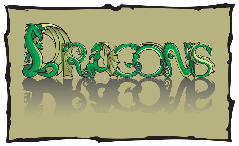 Dragon alphabet stock vector. Illustration of magic - 161825513