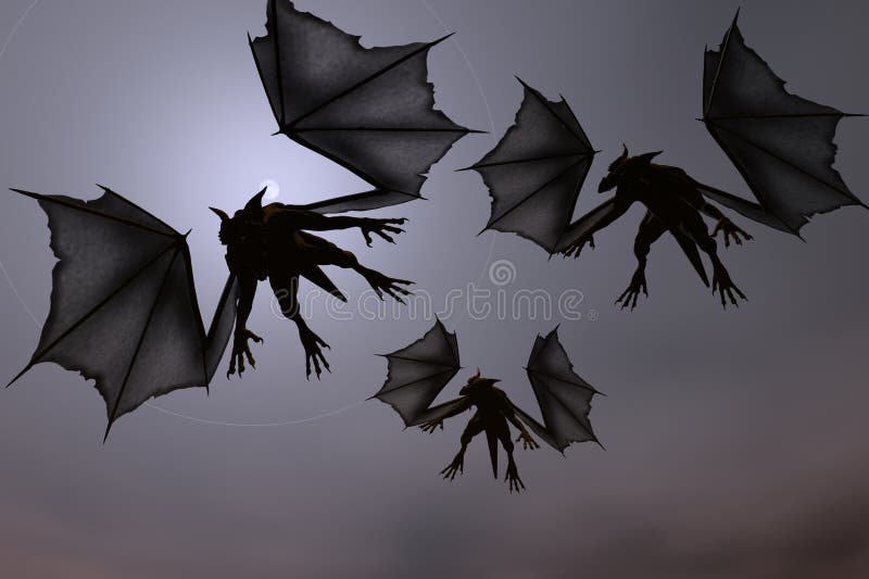 Flying wyvern stock illustration. Illustration of wyvern - 10630216