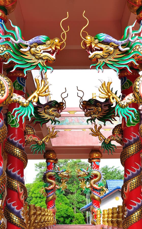 Dragons in chinese temple stock image. Image of ancient - 30609215