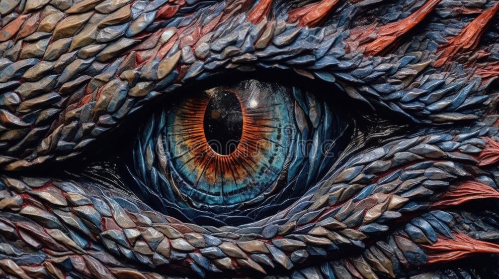Dragons Gaze Eye Artwork stock illustration. Illustration of closeup ...