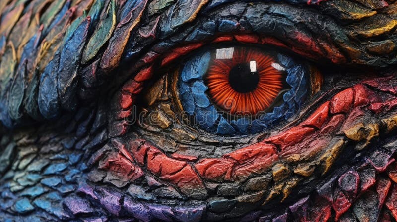 Dragons Gaze Eye Artwork stock illustration. Illustration of closeup ...