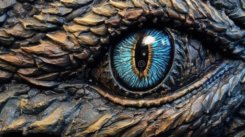 Dragons Gaze Eye Artwork stock illustration. Illustration of chalk ...