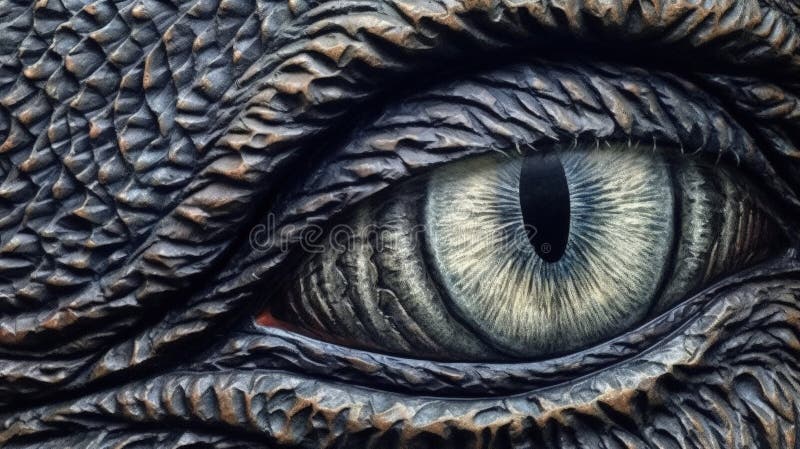 Dragons Gaze Eye Artwork stock illustration. Illustration of textured ...