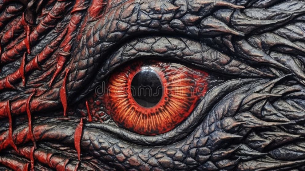 Dragons Gaze Eye Artwork stock illustration. Illustration of shading ...