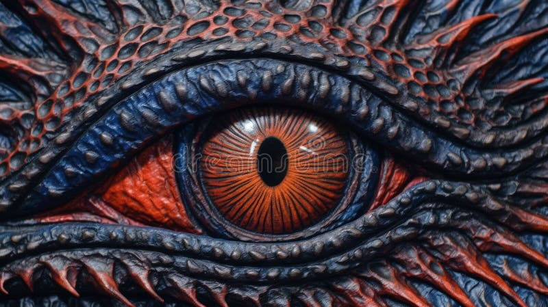 Dragons Gaze Eye Artwork stock illustration. Illustration of contrast ...