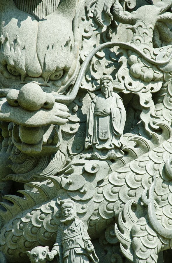 Dragons and Gods of Chinese Stock Image - Image of temple, ancient ...