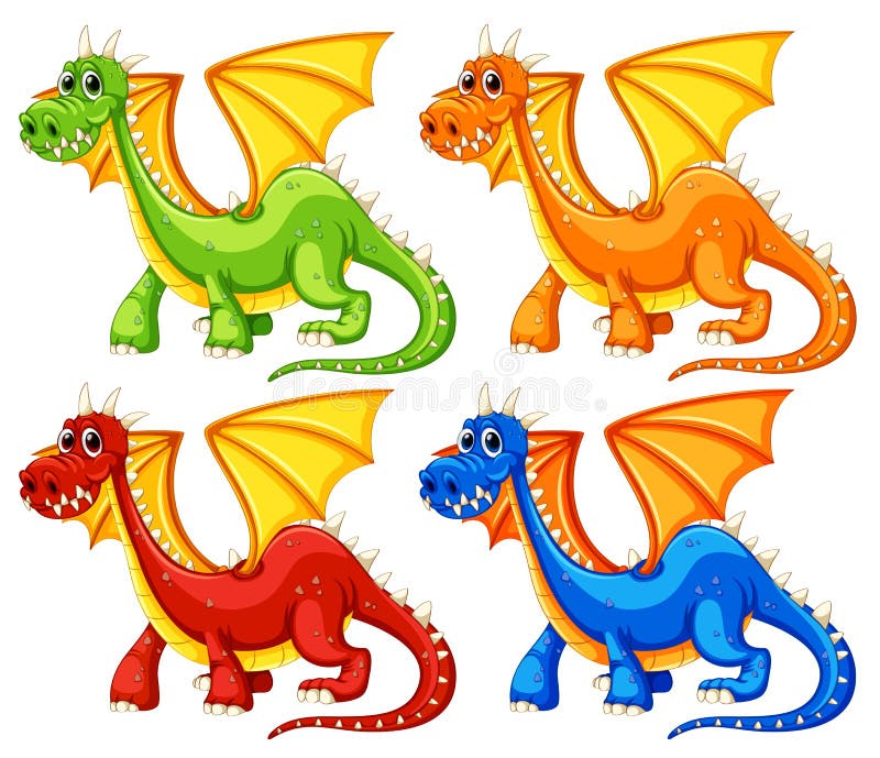 Dragons stock vector. Illustration of horn, background - 44147942