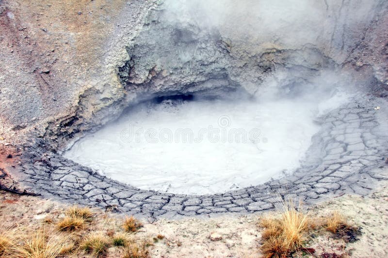 Dragons Mouth Spring - Yellowstone National Park Stock Image - Image of ...