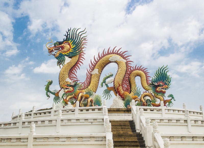 Dragons in Pura Ulun Danu Beratan Territory on Bali Island Stock Image ...
