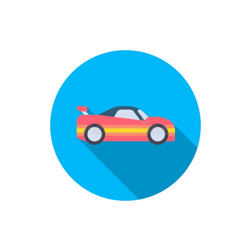 Dragster Vector Icon Drag Racing, Flat Design, Long Shadow Stock Vector ...