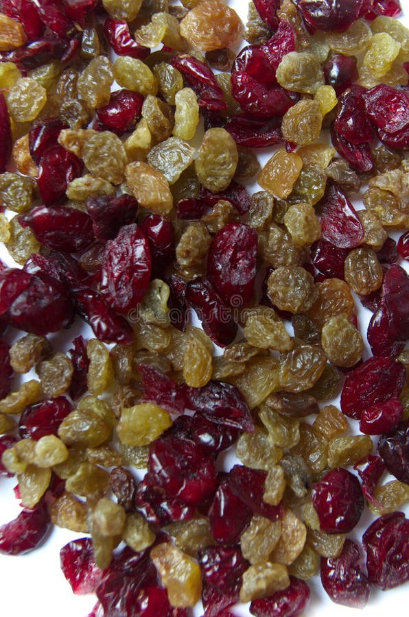 Dried Raisins and Cranberries Stock Photo - Image of close, dessert ...