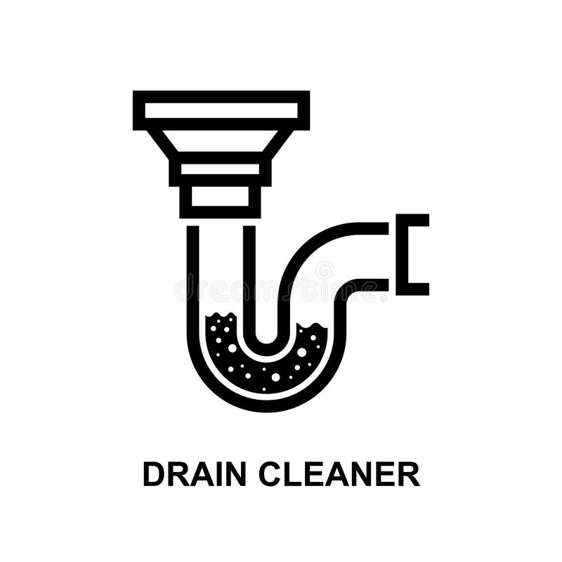 Drain Cleaner Icon Isolated on Background Stock Illustration ...