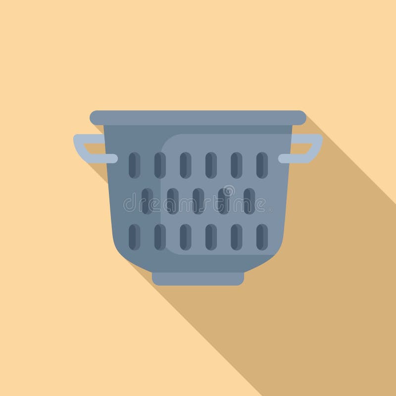 Drain Colander Icon Flat Vector. Kitchen Accessory Stock Vector ...