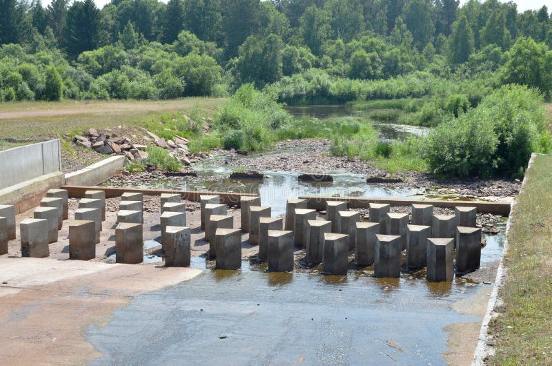 Draining Excess Water from the Lake Stock Photo - Image of outdoors ...