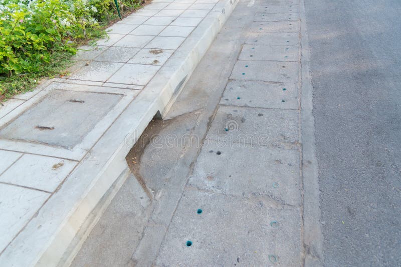 Drain Gutter in the Road, Next To Pavement Stock Image - Image of ...