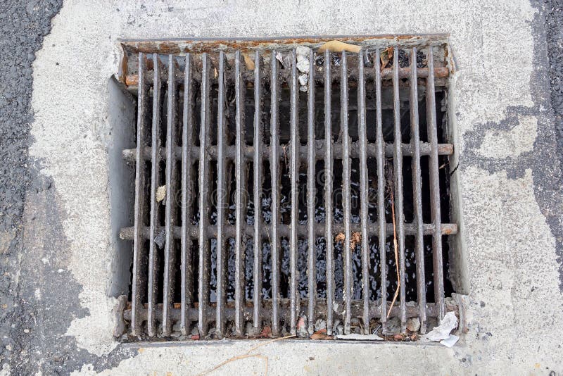 Drain Gutter in the Road, Next To Pavement Stock Image - Image of ...