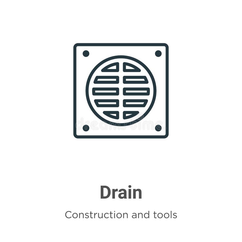 Drain Vector Icon on White Background. Flat Vector Drain Icon Symbol ... Drain Vector Icon on White Background. Flat Vector Drain Icon Symbol ...