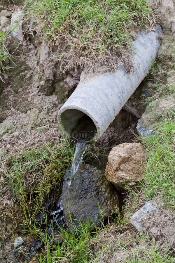 Drain pipe stock image. Image of nature, moss, leaves - 26078025