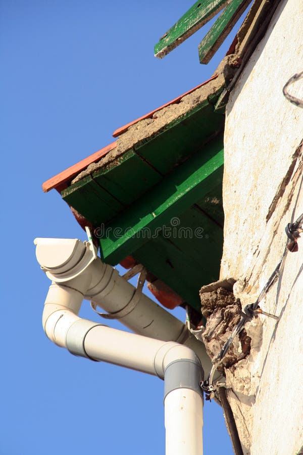 Drain Pipe for Rain Drainage Stock Image - Image of drainpipe, exterior ...