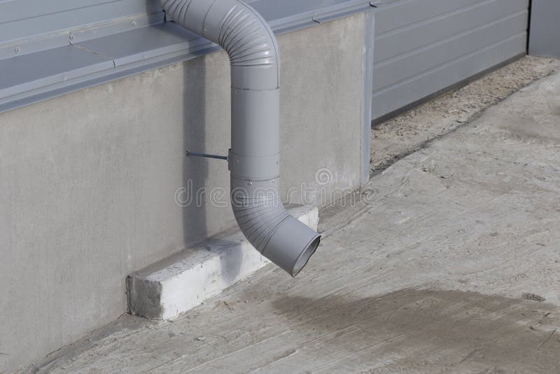 A Drain from the Roof.a Pipe for Draining Water from the Roof of the ...