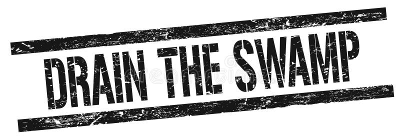 DRAIN the SWAMP Text on Black Grungy Rectangle Stamp Stock Illustration ...