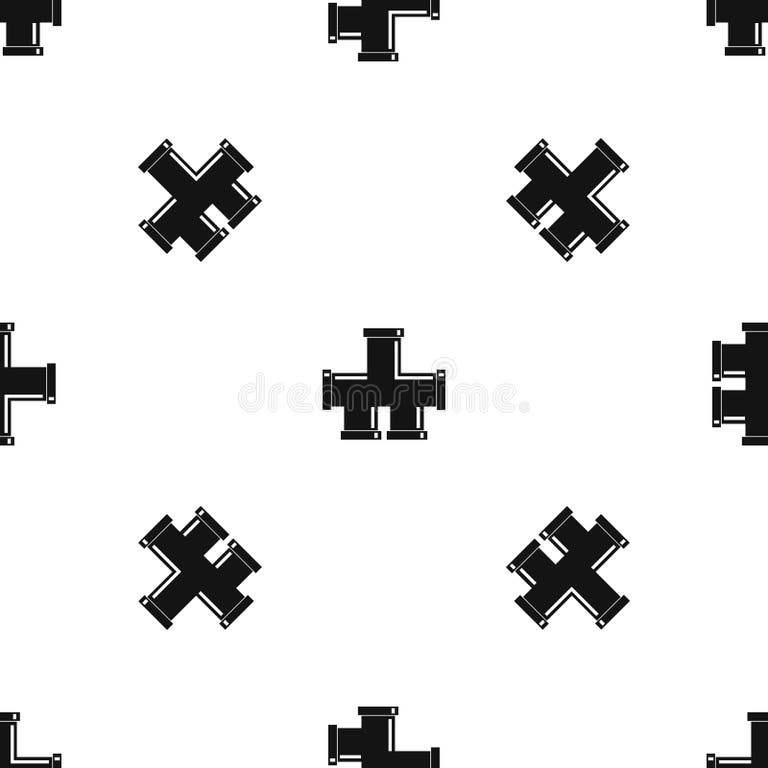 Drain System Pattern Seamless Black Stock Vector - Illustration of ...