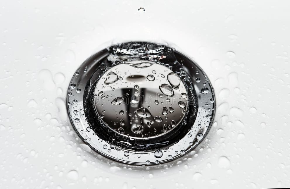 Drain the Valve in the Sink with Drops of Clean Water. Stock Photo ...
