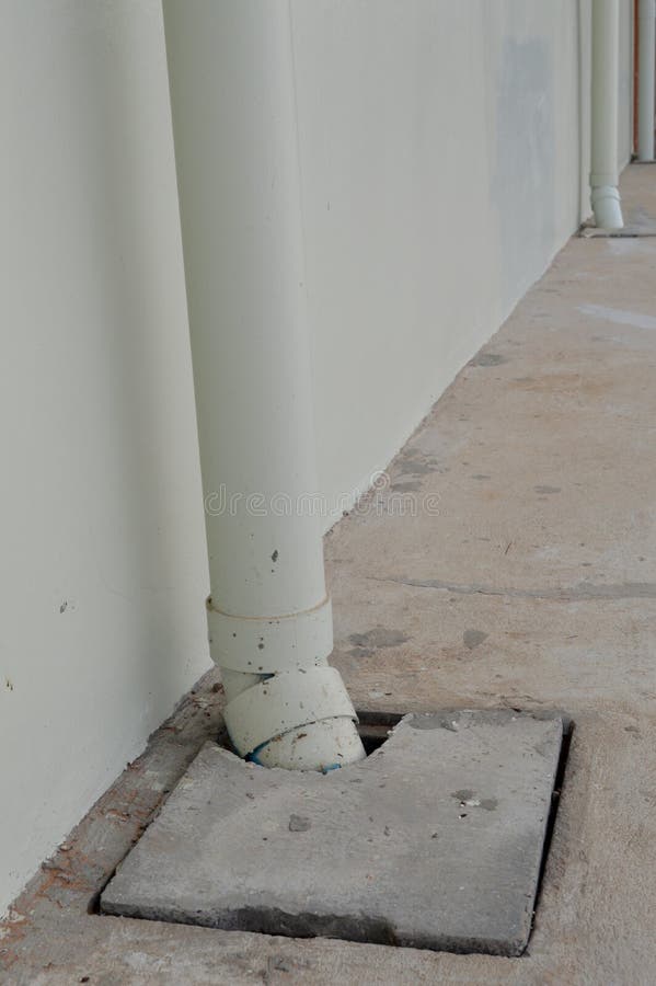Drain waste water pipe stock image. Image of outdoors - 92032005