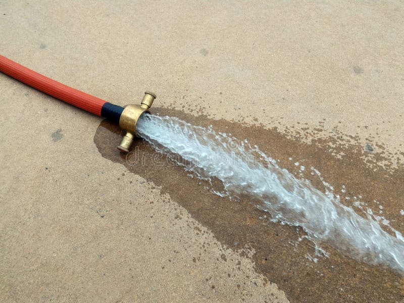 Drain Water Out of Fire Pipe for Clean Fire System Stock Photo - Image ...
