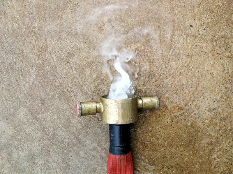 Drain Water Out of Fire Pipe for Clean Fire System Stock Photo - Image ...