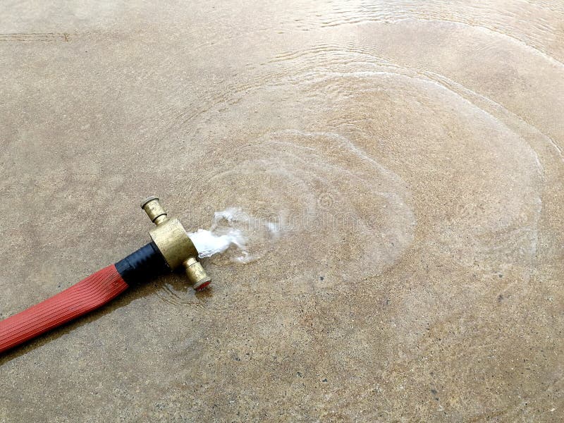 Drain Water Out of Fire Pipe for Clean Fire System Stock Image - Image ...