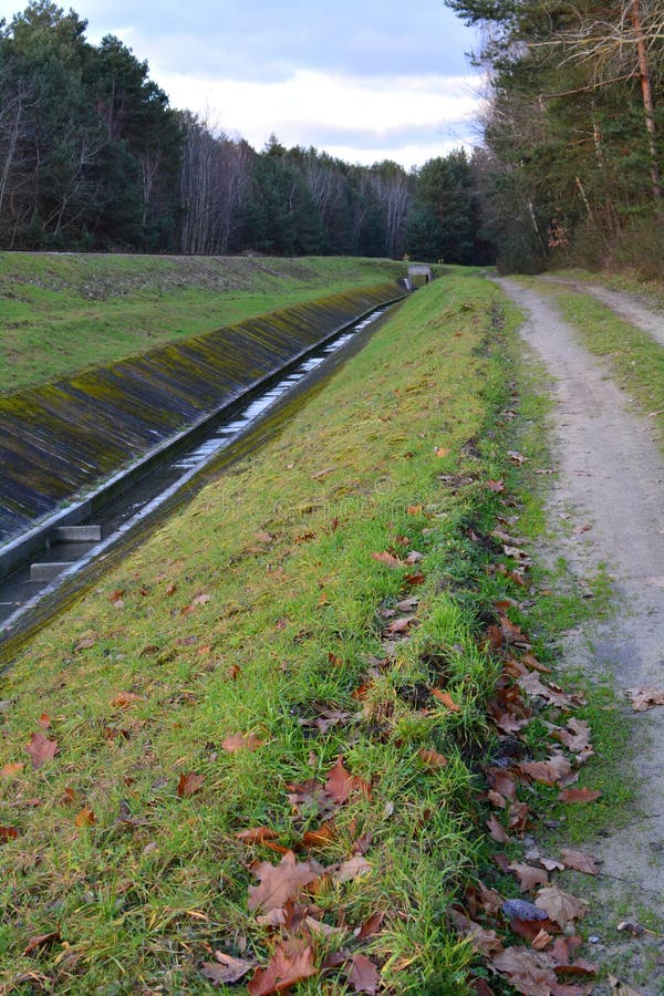 A drainage ditch stock photo. Image of drainage, environment - 311683868
