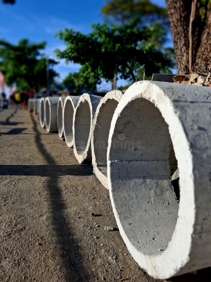 Drainage Holes Lined Up Along the Beach Ready To Be Installed Stock ...