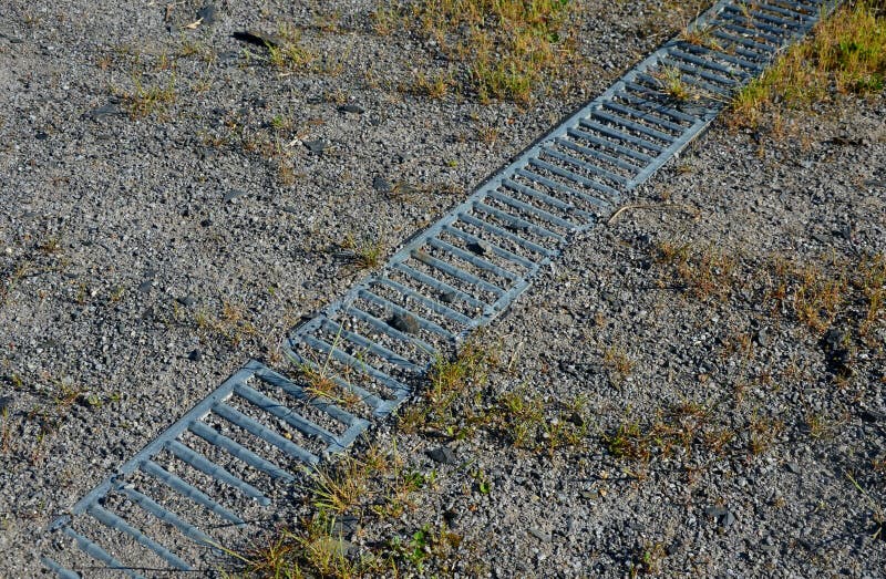 Drainage of the Path by Means of a Gutter Under Which Water Flows. the ...