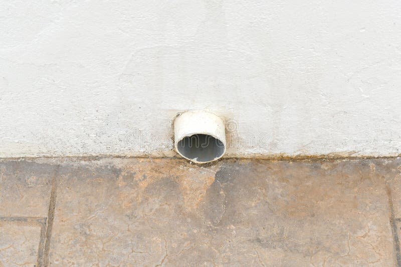 Drainage Pipe in the Concrete Wall. Stock Photo - Image of natural ...