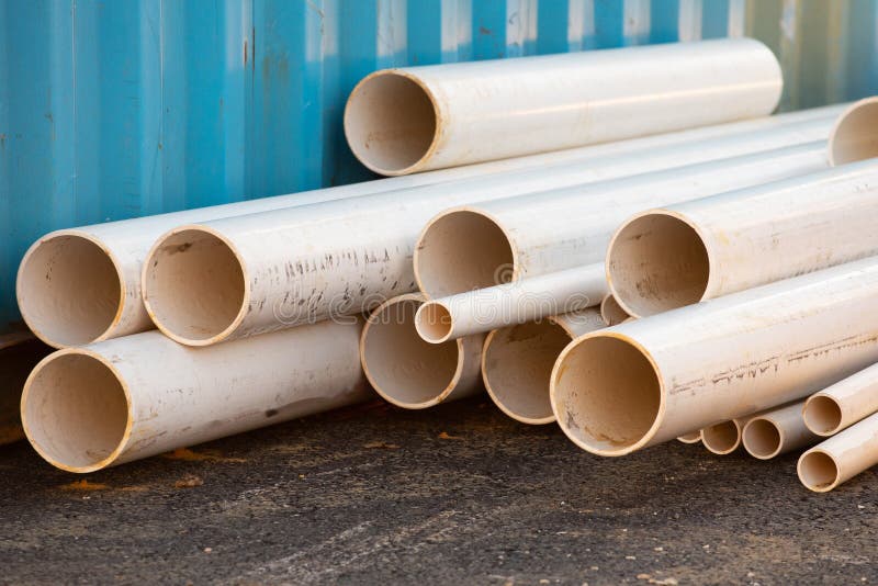 Drainage pipes stack stock image. Image of storage, piping - 204239015