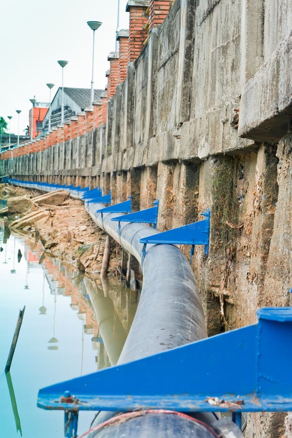 Drainage pipes and waste stock image. Image of joint - 229169655