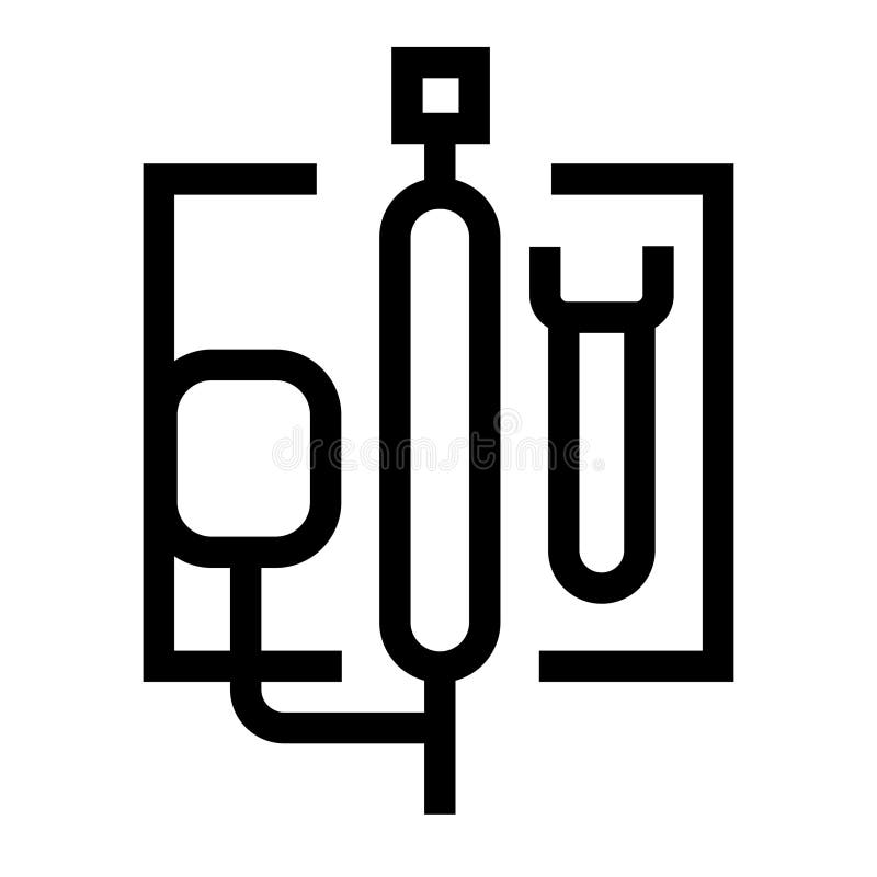 Drainage System Line Black Icon. Vector Isolated Button Stock ...