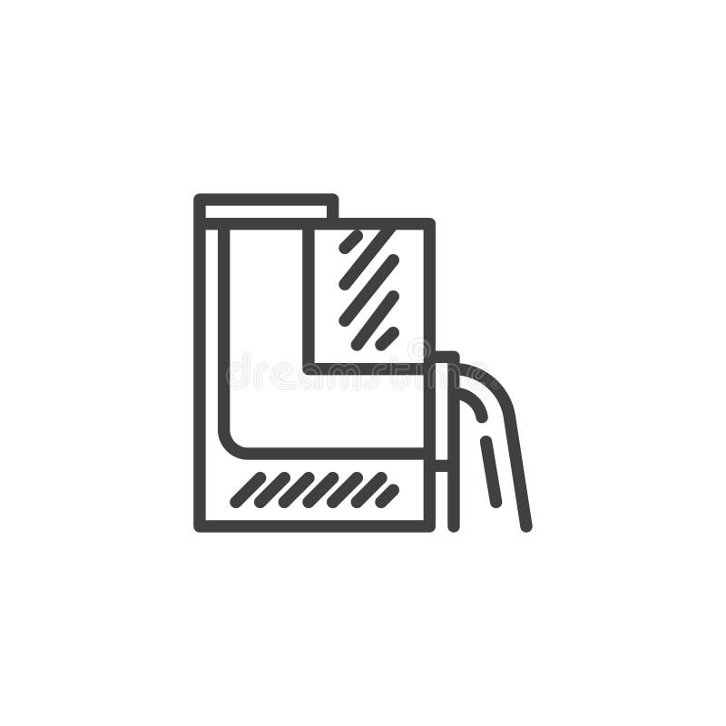 Drainage System line icon stock illustration. Illustration of editable ...