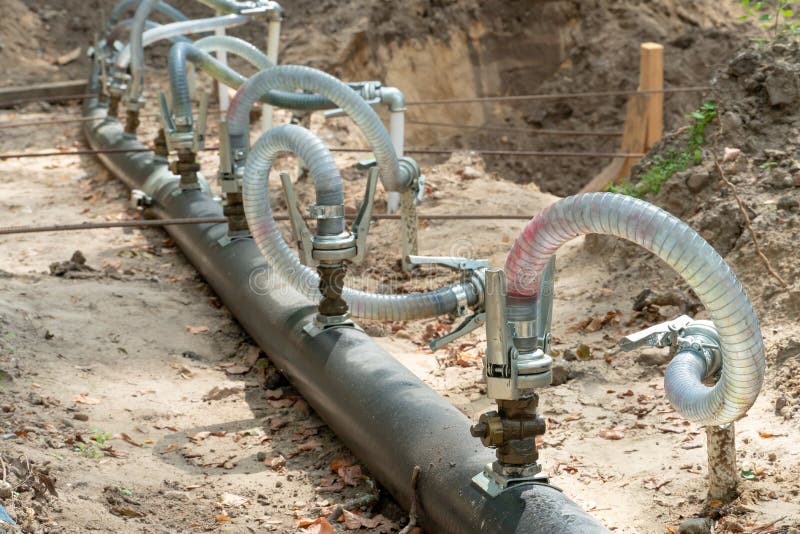 Drainage System for Pumping Out Groundwater Out of the Ground. Water ...